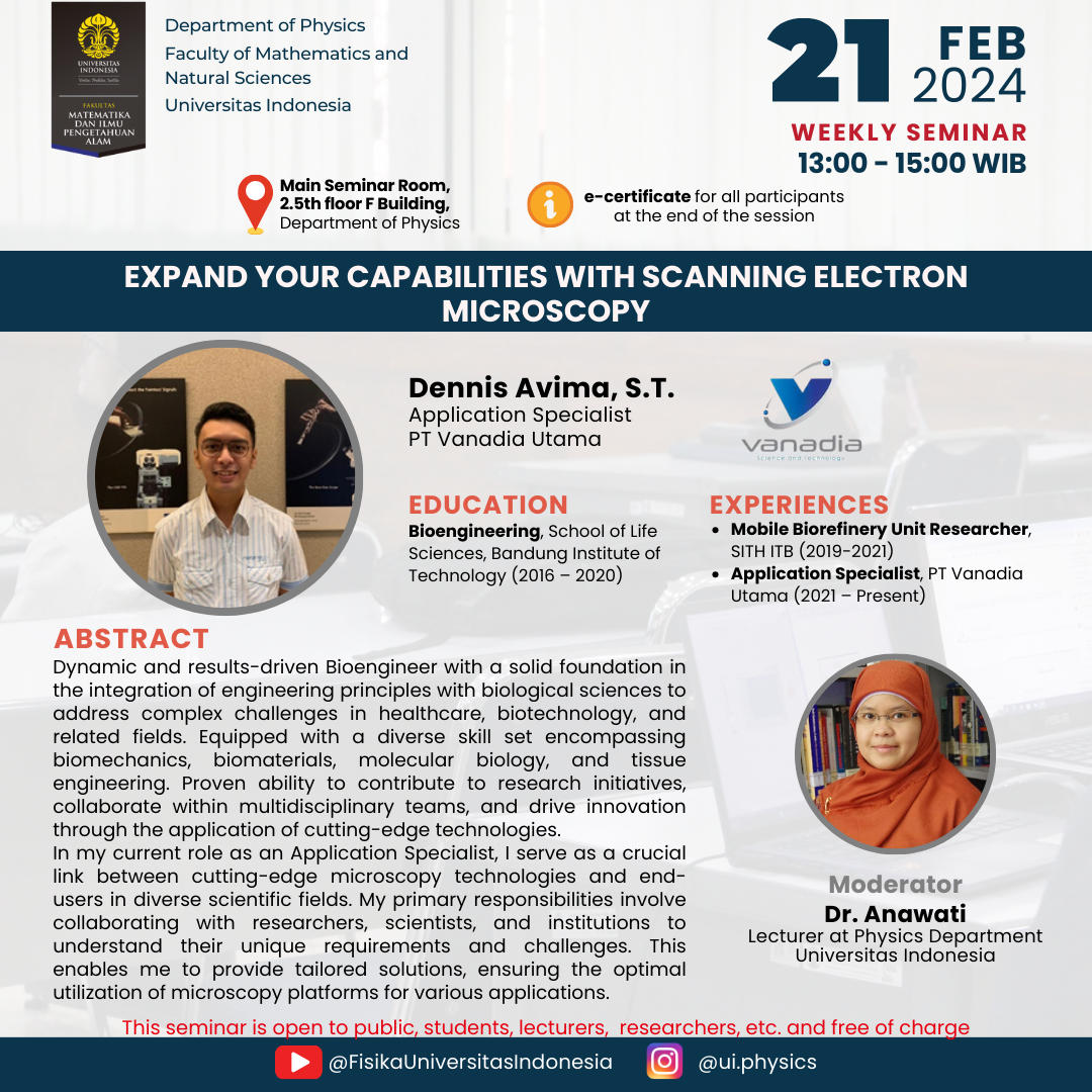 EXPAND YOUR CAPABILITIES WITH SCANNING ELECTRON MICROSCOPY – Department ...